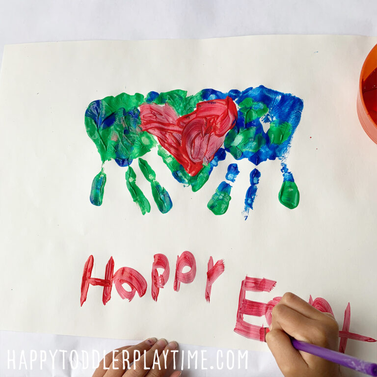 Earth Day Handprint Craft for Kids - Happy Toddler Playtime