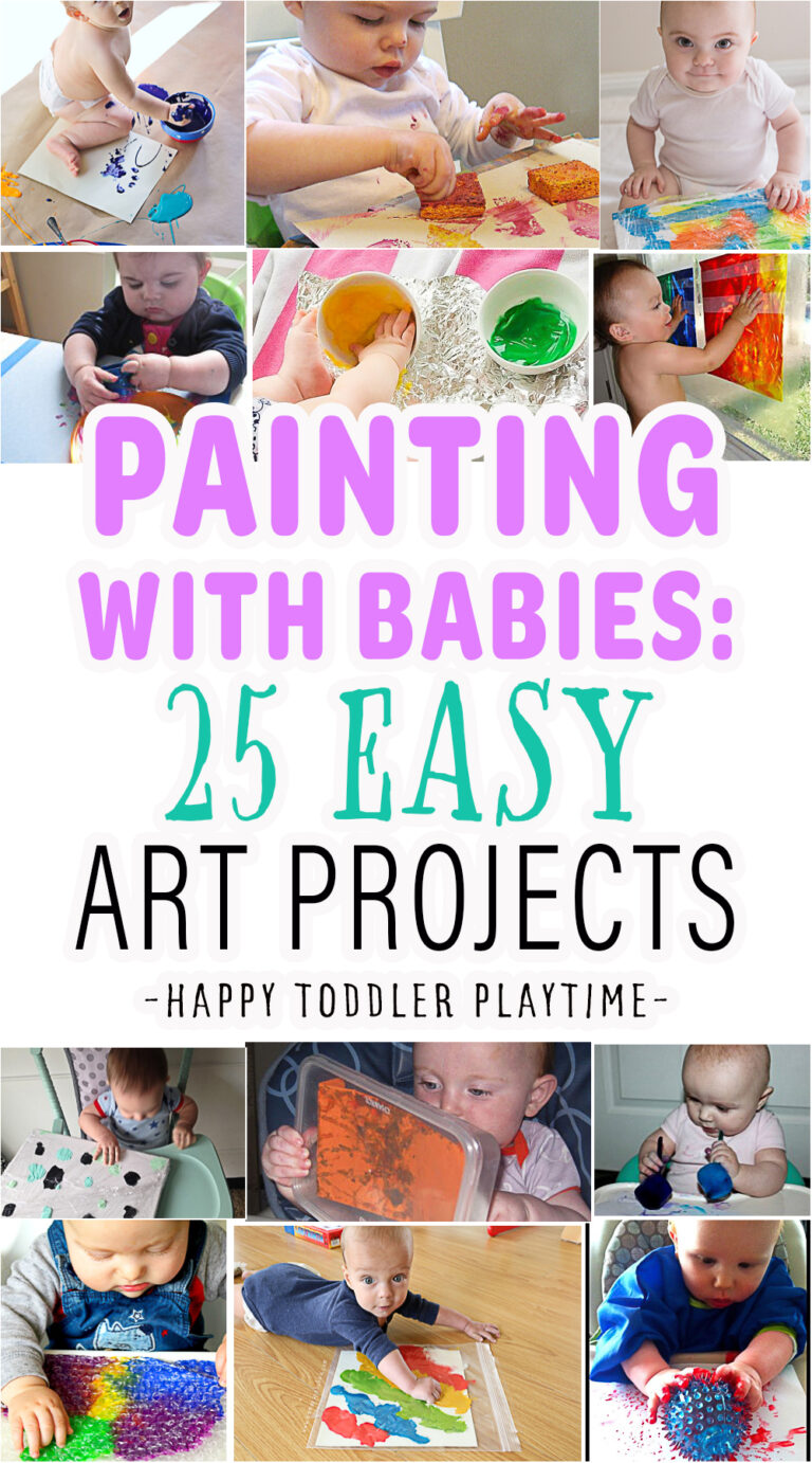 Painting With Babies: 25 Easy Art Projects - Happy Toddler Playtime