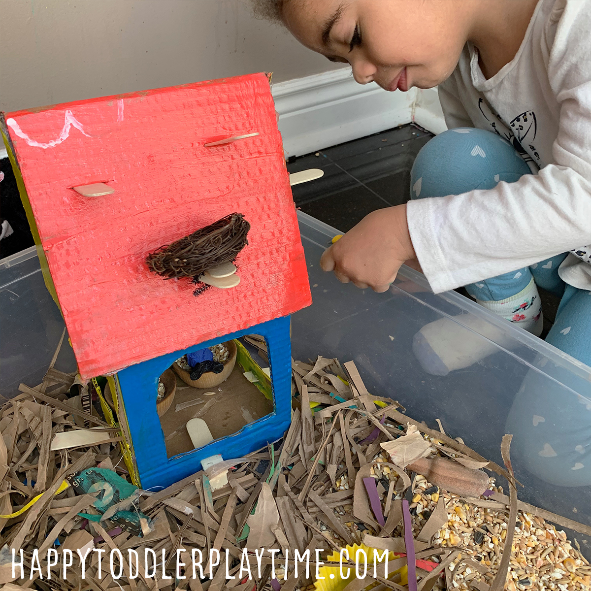 Beautiful Birds Sensory Bin for Kids - Happy Toddler Playtime