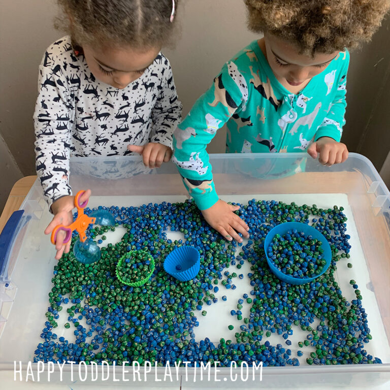 Easy Earth Day Sensory Bin - Happy Toddler Playtime