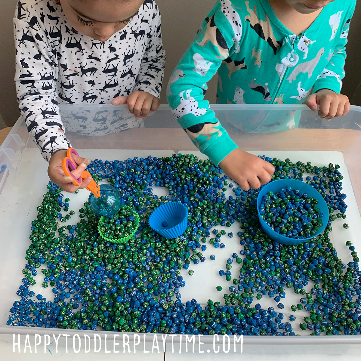 Easy Earth Day Sensory Bin - Happy Toddler Playtime