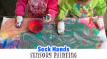Sock Painting Process Art Activity - Happy Toddler Playtime