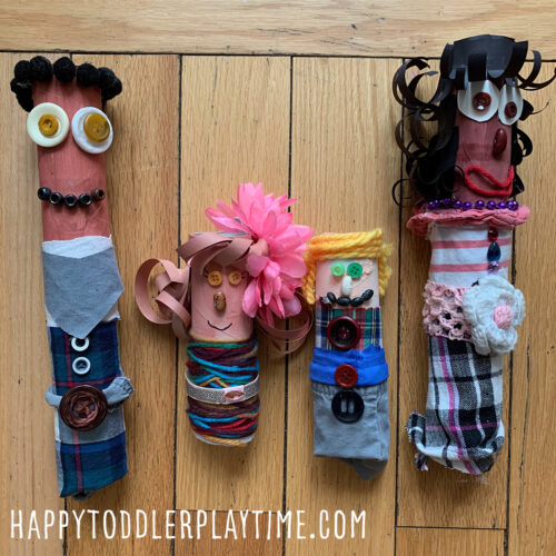 Cardboard Tube Diversity Dolls - Happy Toddler Playtime