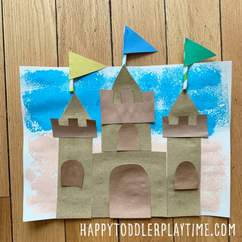 Sandpaper Sandcastle Craft - Happy Toddler Playtime