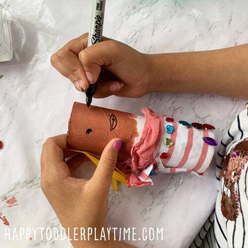 Cardboard Tube Diversity Dolls - Happy Toddler Playtime