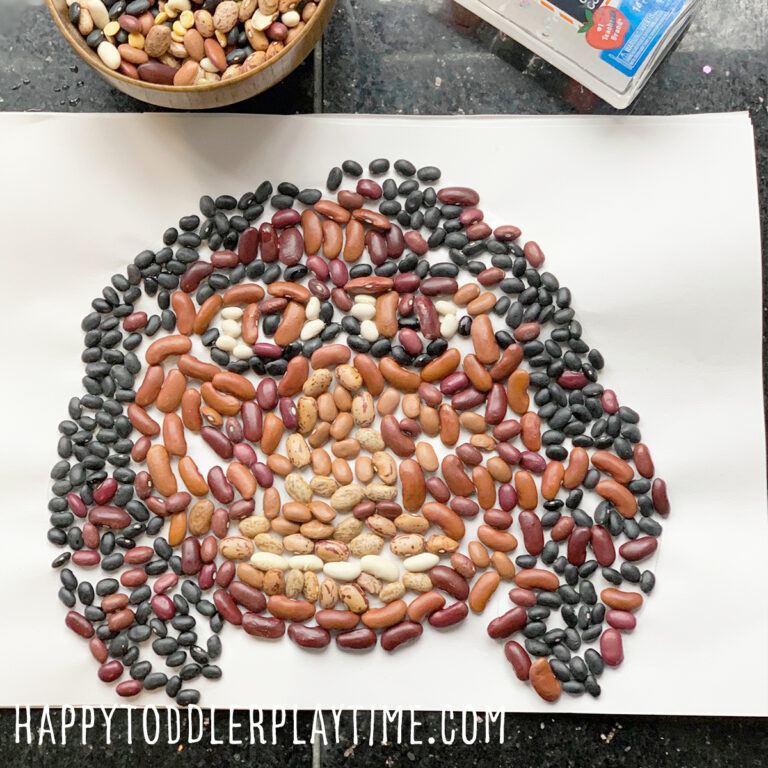 Bean Self Portrait Craft for Kids - Happy Toddler Playtime