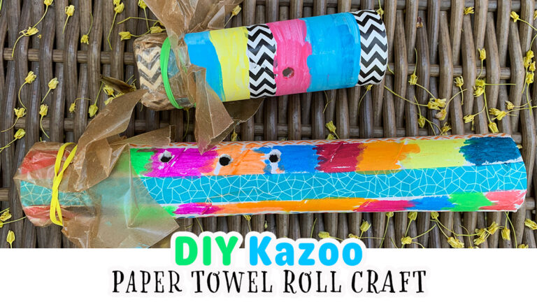 DIY Cardboard Tube Kazoo Craft for Kids - Happy Toddler Playtime