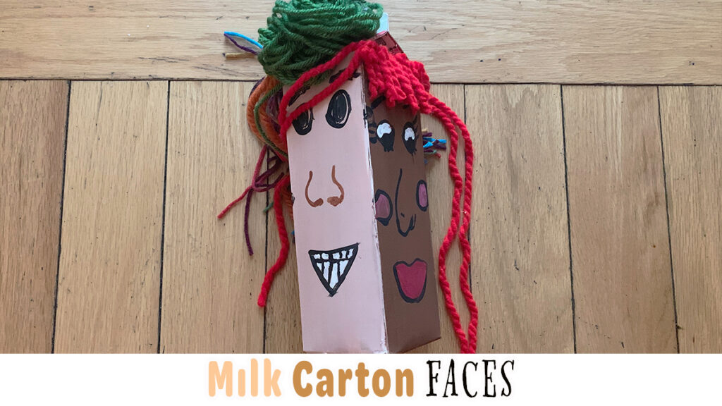 Milk Carton Faces Craft - Happy Toddler Playtime