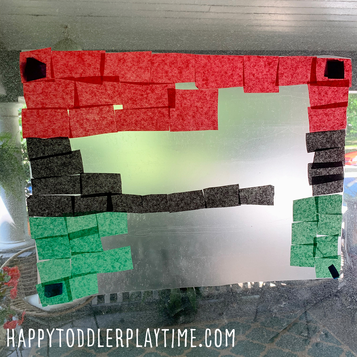 Juneteenth Suncatcher Craft for Kids - Happy Toddler Playtime