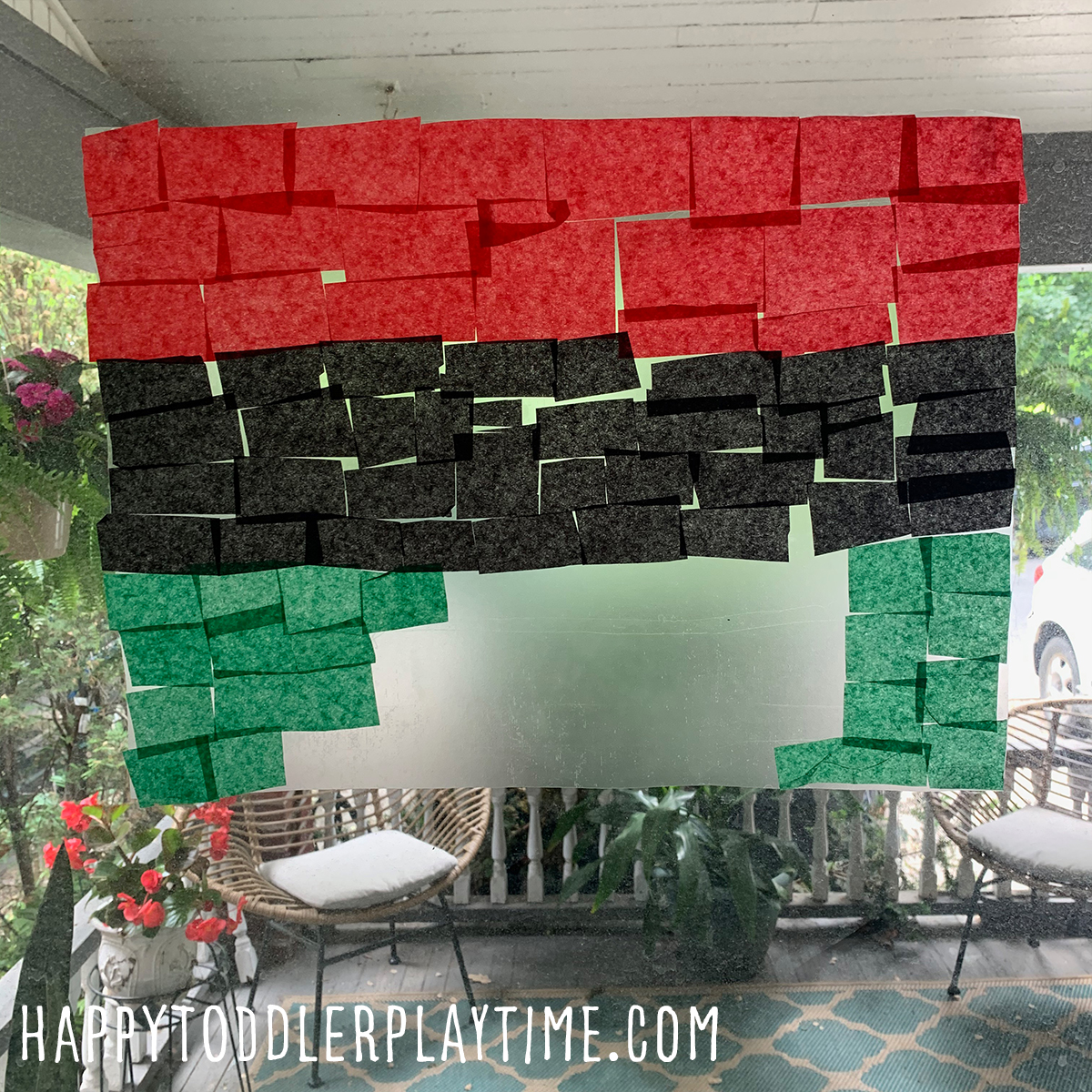 Juneteenth Suncatcher Craft for Kids - Happy Toddler Playtime