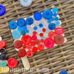 Juneteenth Button Flag Craft - Happy Toddler Playtime