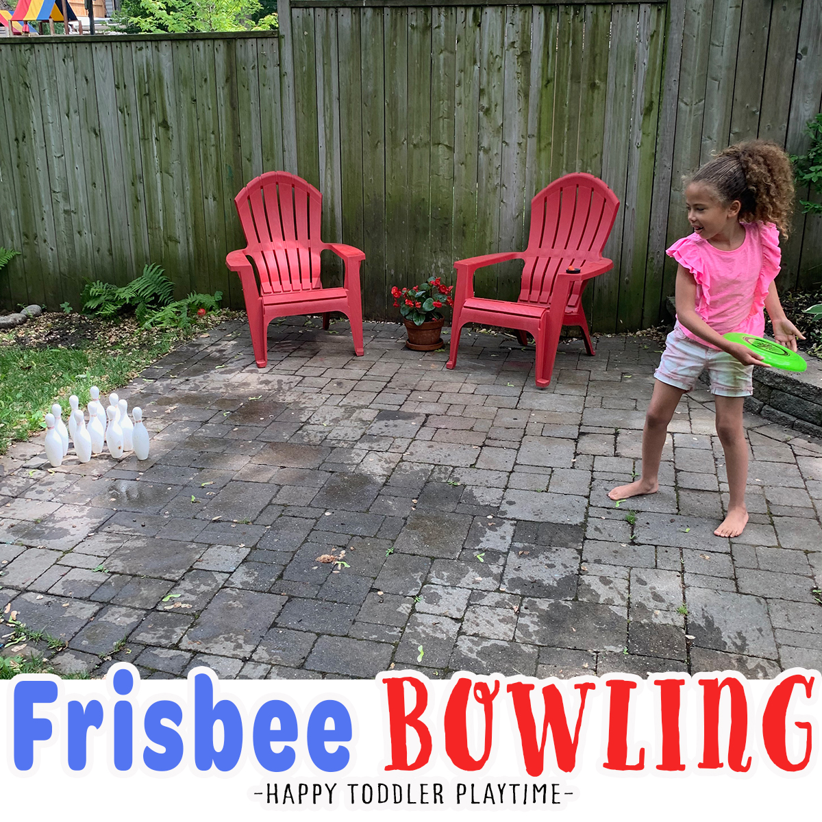 Frisbee Bowling for Kids - Happy Toddler Playtime