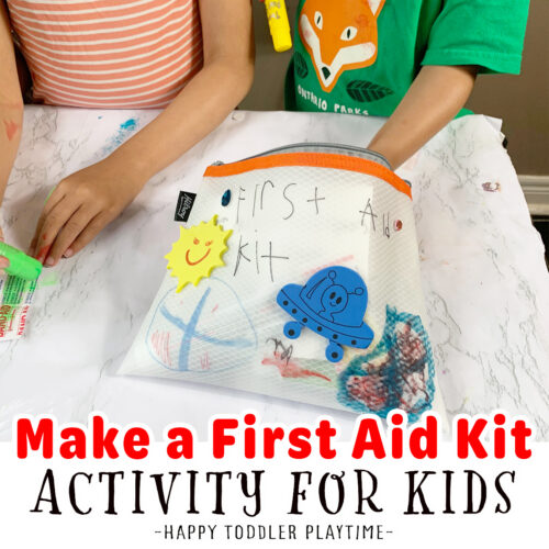 Make a First Aid Kit Activity for Kids - Happy Toddler Playtime