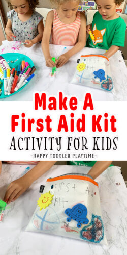Make a First Aid Kit Activity for Kids - Happy Toddler Playtime