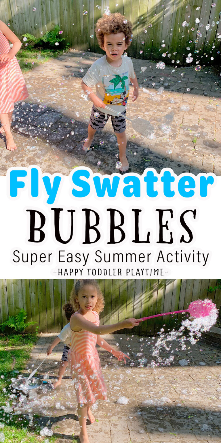Fly Swatter Bubbles: Super Easy Summer Fun - Happy Toddler Playtime