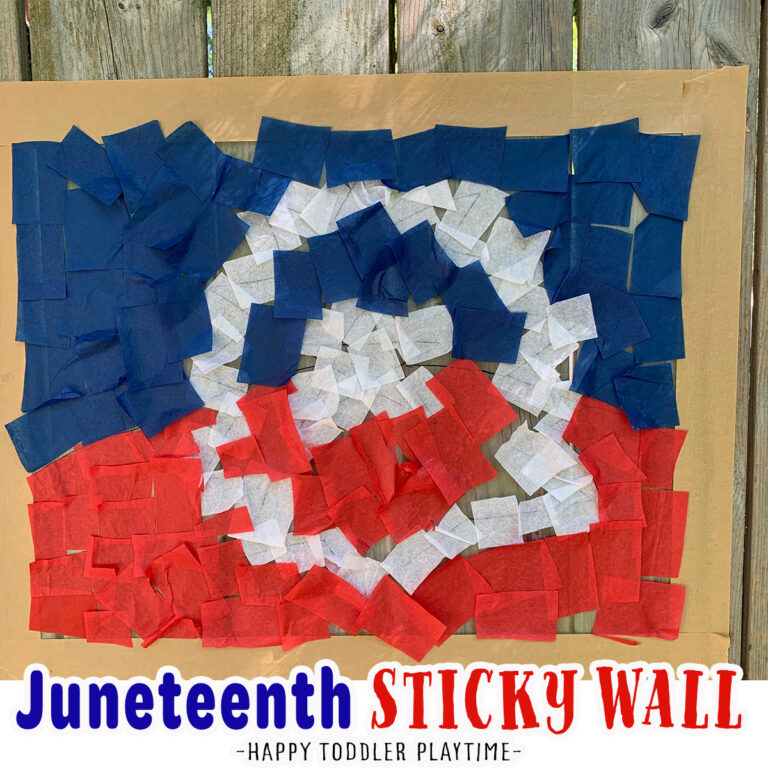 Juneteenth Flag Sticky Wall - Happy Toddler Playtime