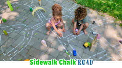Sidewalk Chalk Road: Easy Summer Activity - Happy Toddler Playtime