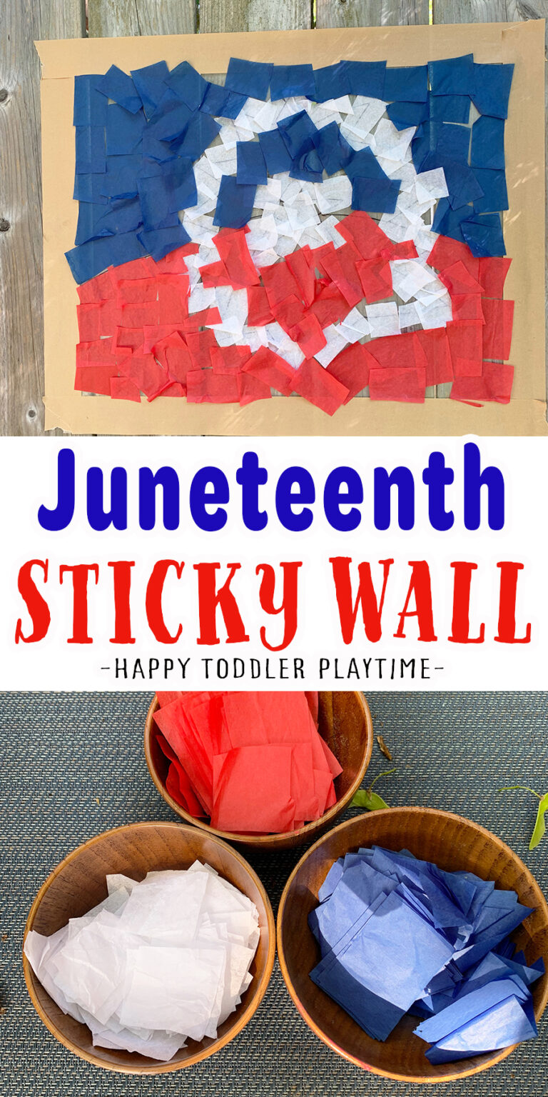 Juneteenth Flag Sticky Wall - Happy Toddler Playtime