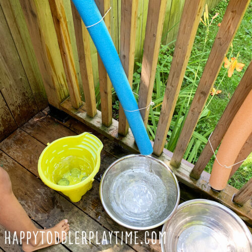 Pool Noodle Water Wall - Happy Toddler Playtime