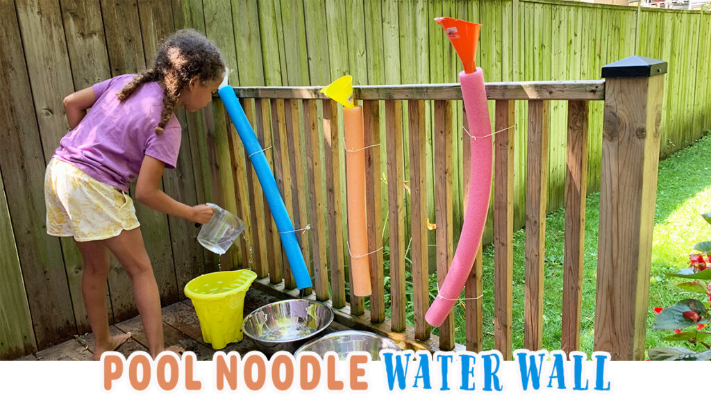 Pool Noodle Water Wall - Happy Toddler Playtime
