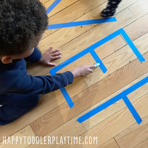 Giant Letter Tracing - Happy Toddler Playtime