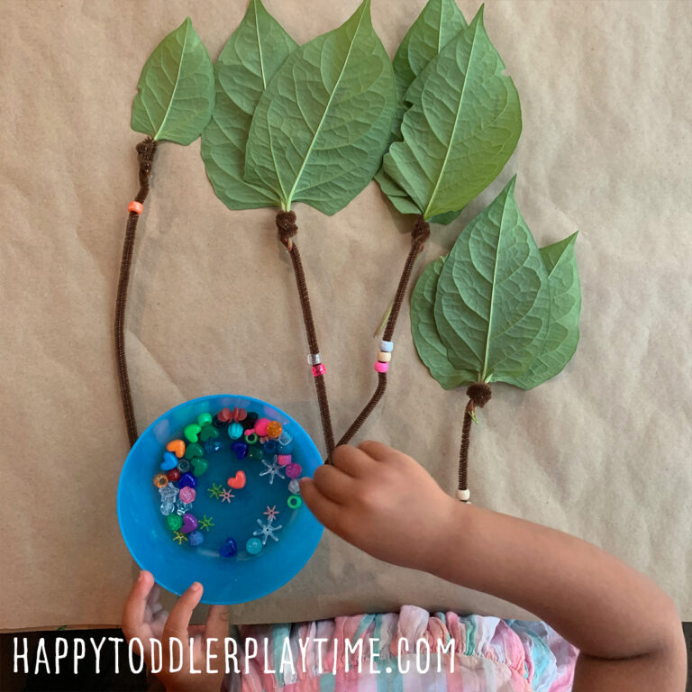 Leaf Counting Wands - Happy Toddler Playtime