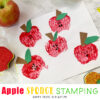Apple Sponge Stamping Craft - Happy Toddler Playtime