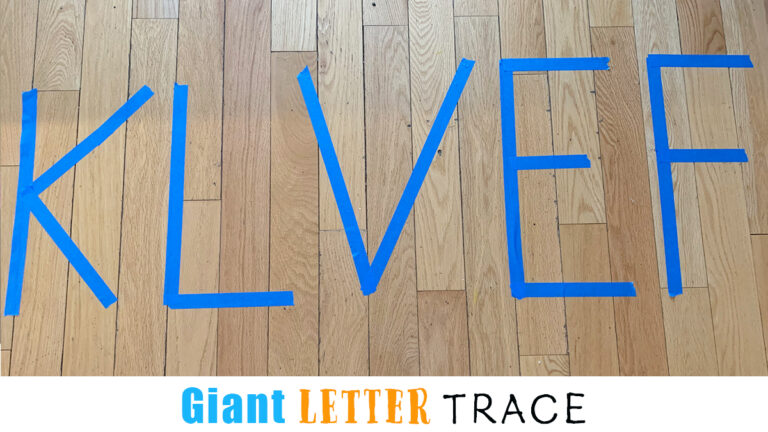 Giant Letter Tracing - Happy Toddler Playtime