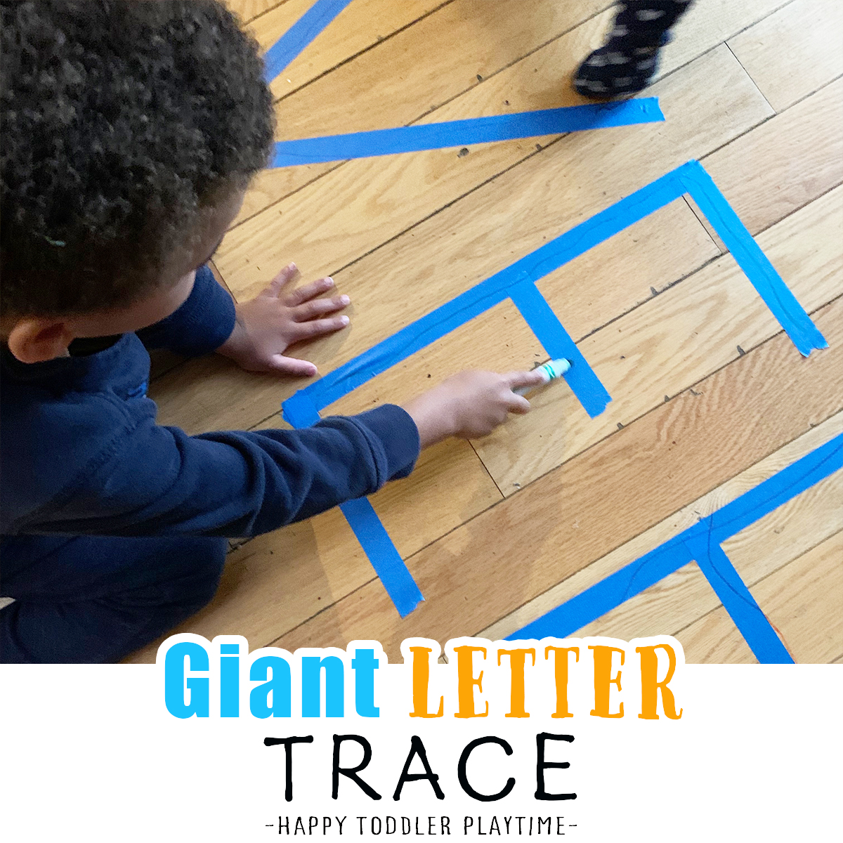 Giant Letter Tracing - Happy Toddler Playtime