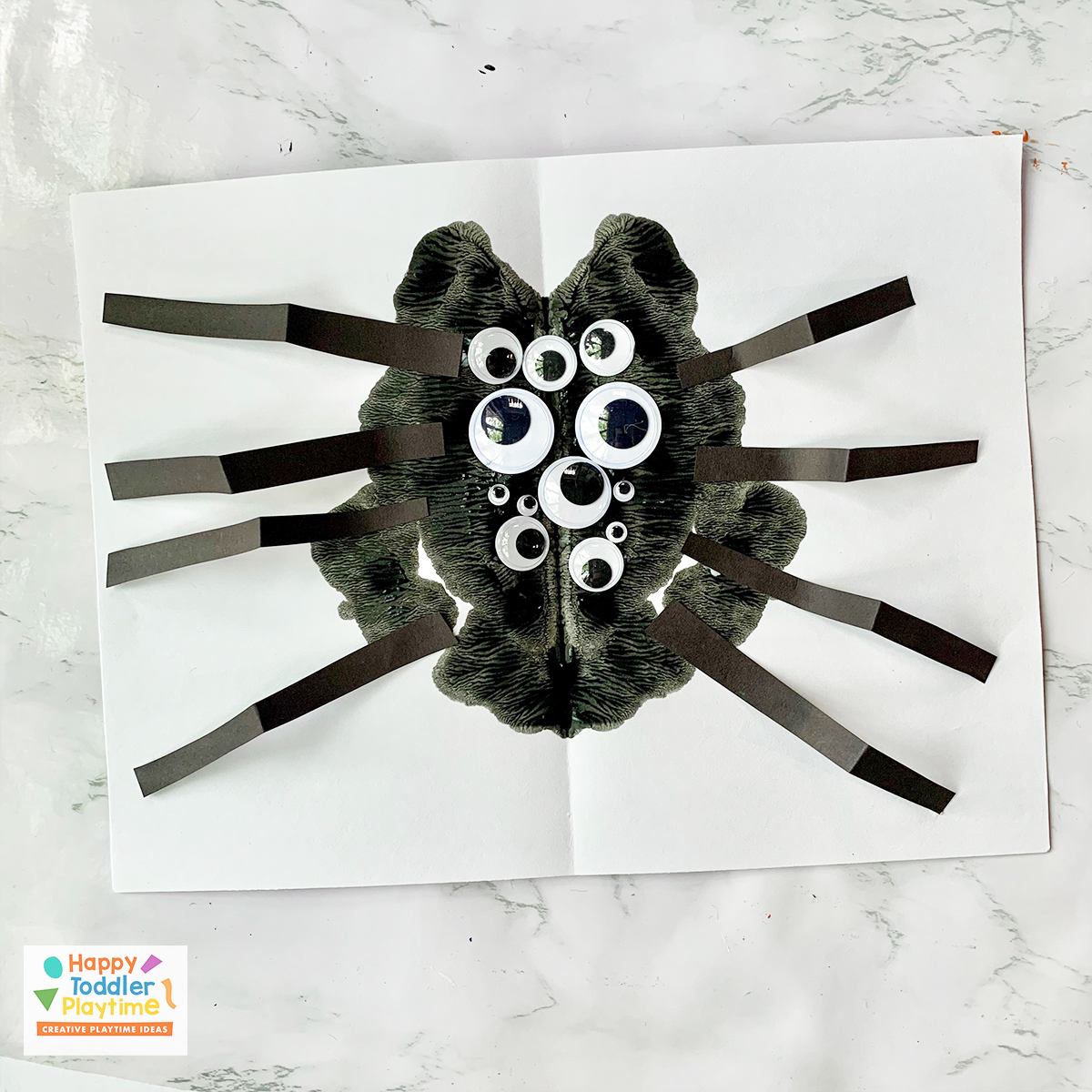 Easy Spider Craft - Happy Toddler Playtime