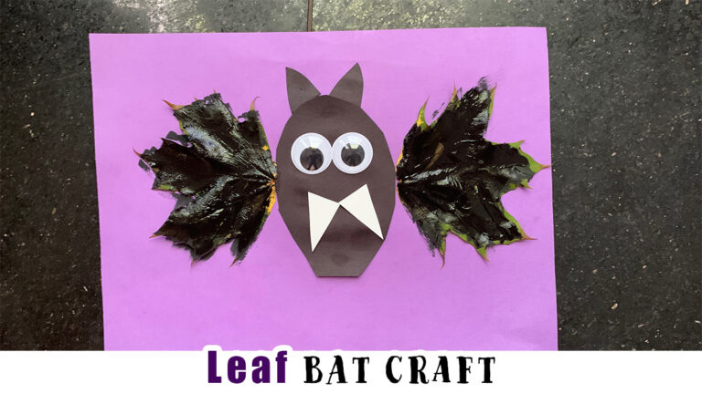 Bat Leaf Craft for Kids - Happy Toddler Playtime