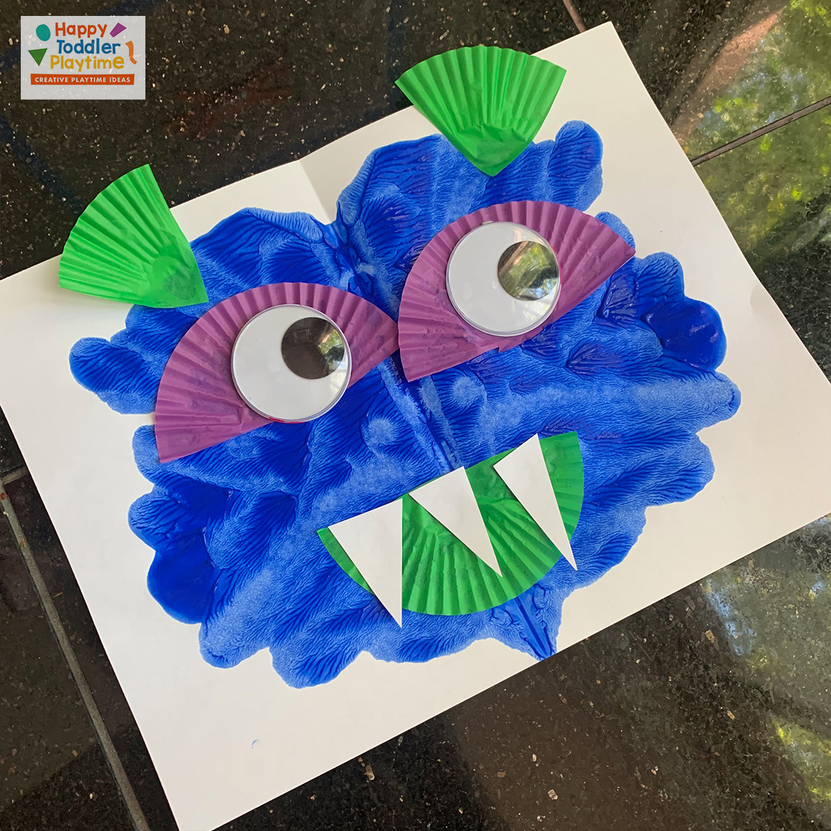 Paint Splat Monster Halloween Craft - Happy Toddler Playtime