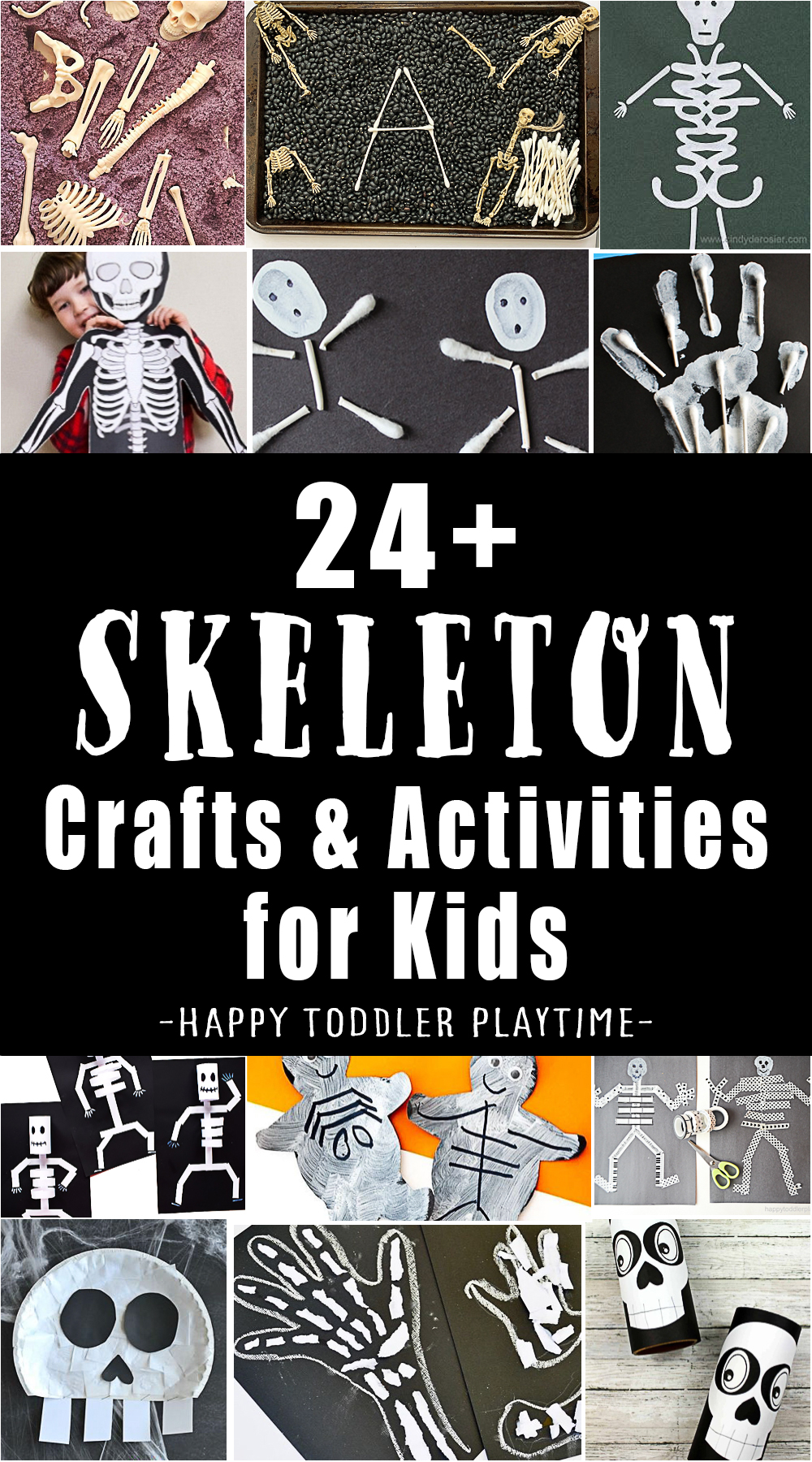 24+ Spooky Skeleton Crafts & Activities for Kids - Happy Toddler Playtime