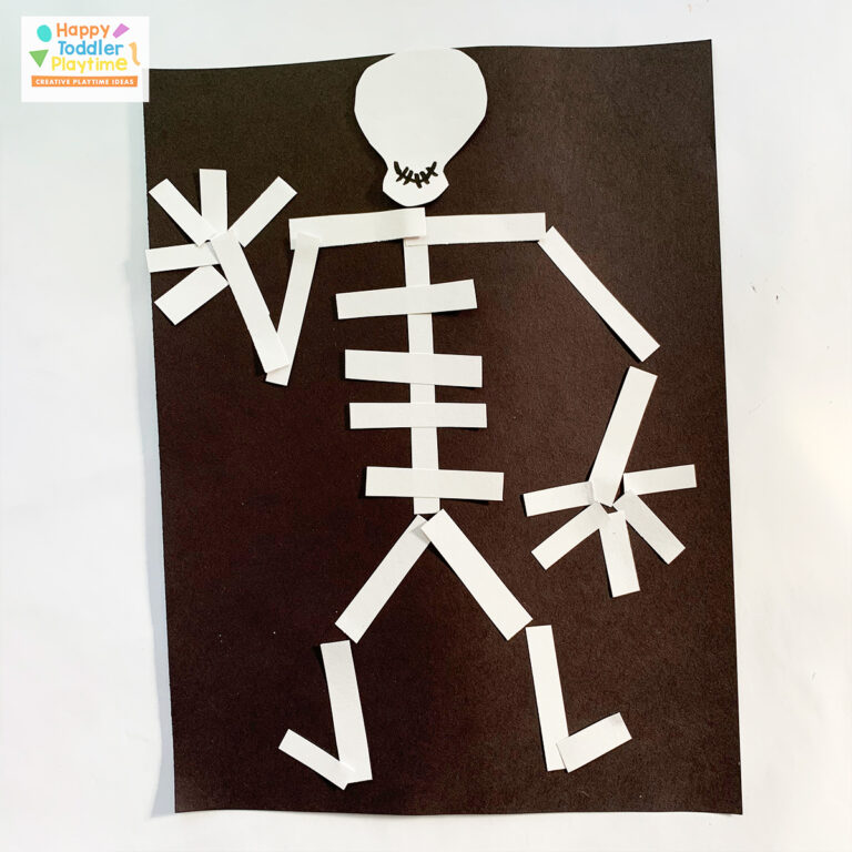 Paper Strip Skeleton Craft - Happy Toddler Playtime
