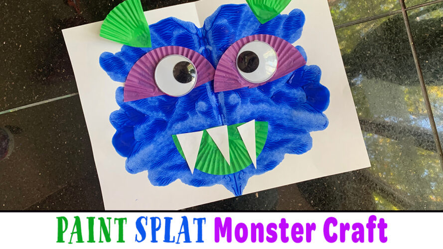 Paint Splat Monster Halloween Craft - Happy Toddler Playtime