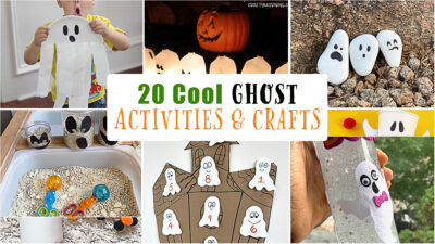 20 Cool Ghost Crafts & Activities for Toddlers & Preschoolers - Happy ...
