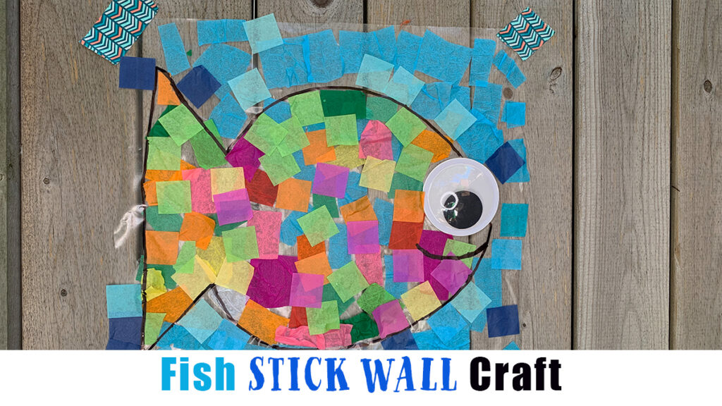 Fish Sticky Wall Craft for Preschoolers - Happy Toddler Playtime