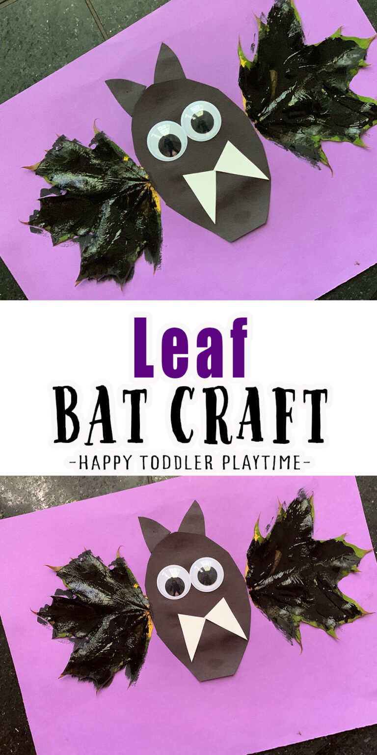 Bat Leaf Craft for Kids - Happy Toddler Playtime