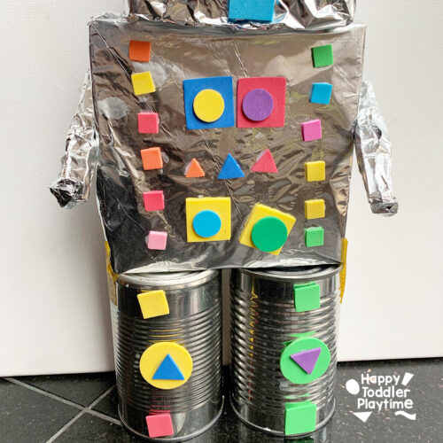 Recycled Material Robot Craft for Kids - Happy Toddler Playtime