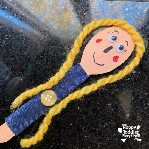 Wooden Spoon People Craft - Happy Toddler Playtime