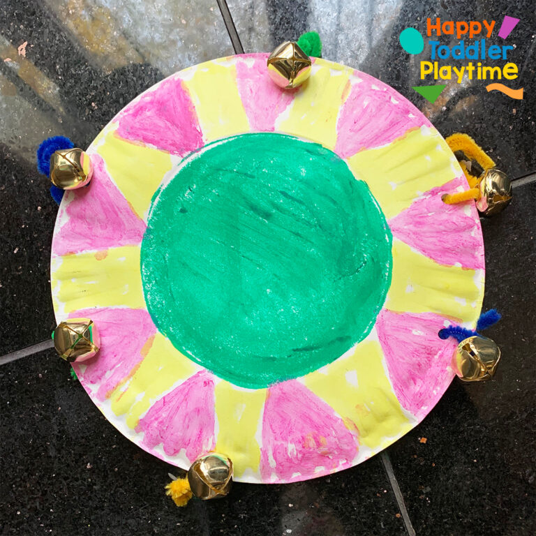 DIY Tambourine Craft for Kids - Happy Toddler Playtime