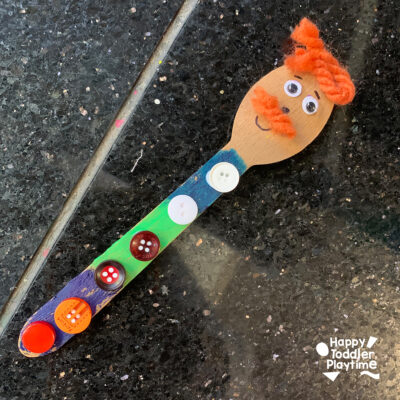 Wooden Spoon People Craft - Happy Toddler Playtime