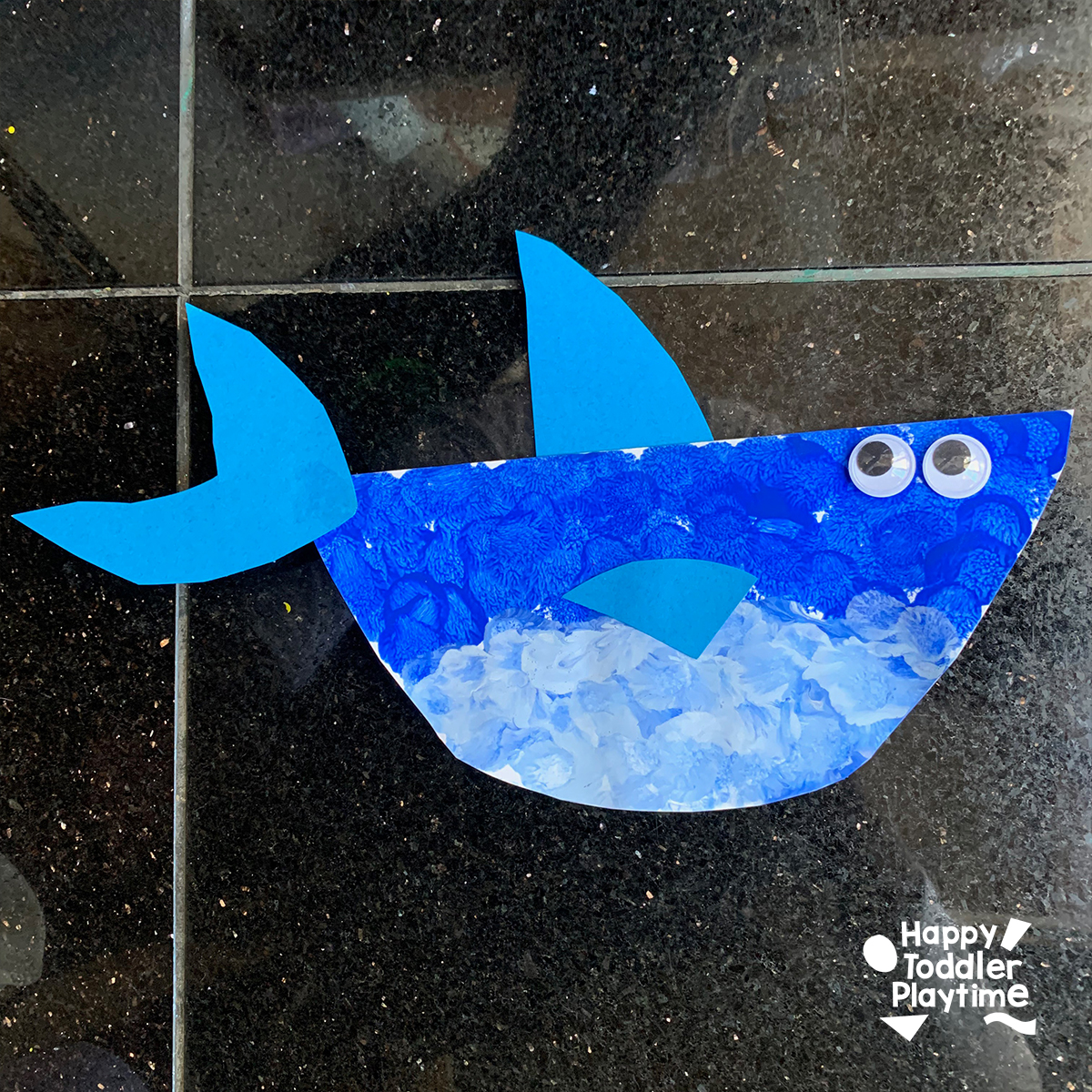 Rocking Shark Craft for Preschoolers - Happy Toddler Playtime