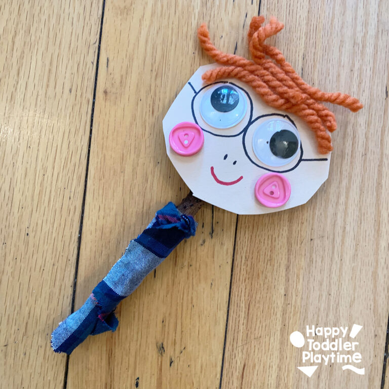 Stick People Puppets: Craft for Kids - Happy Toddler Playtime