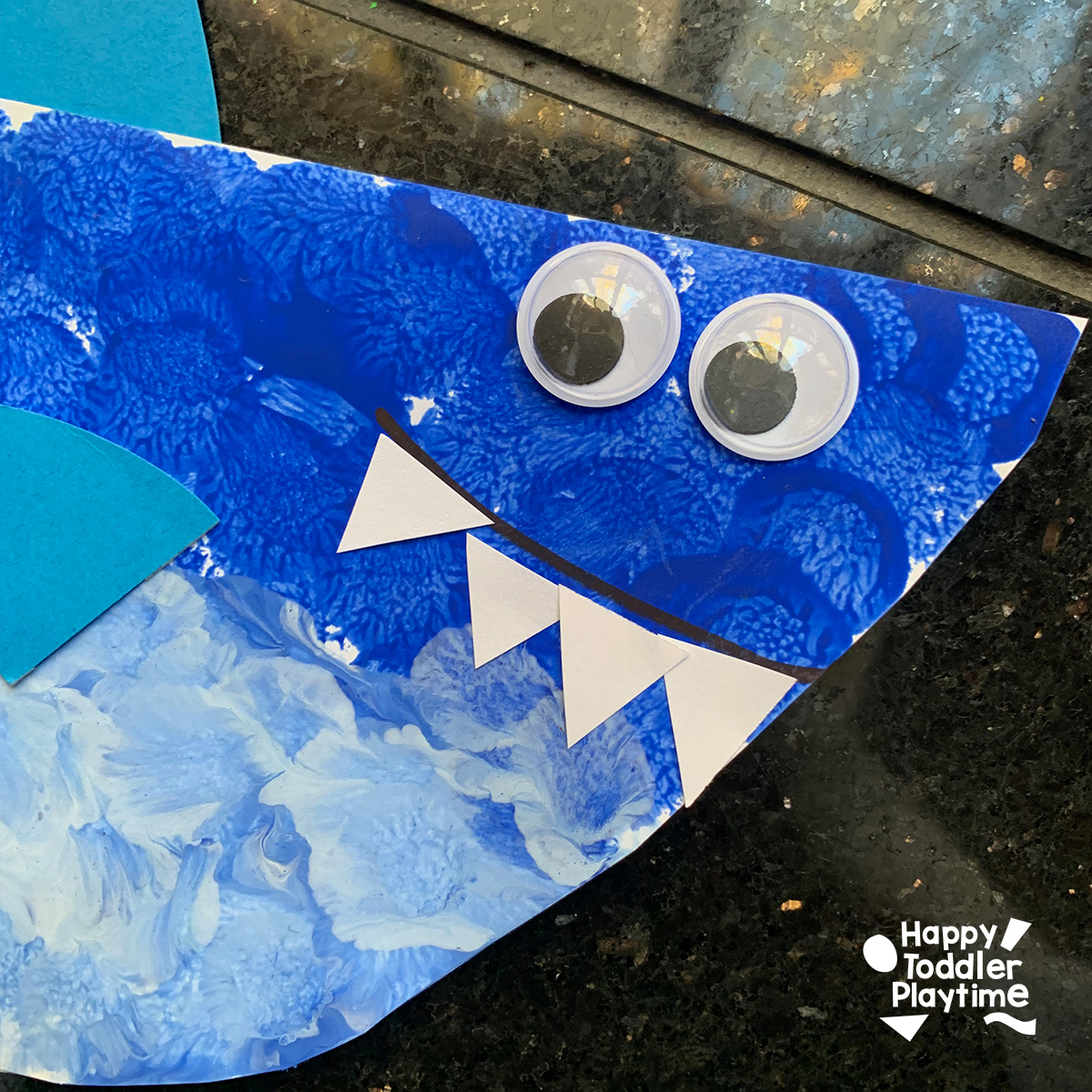 Rocking Shark Craft for Preschoolers - Happy Toddler Playtime