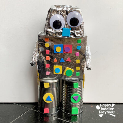 Recycled Material Robot Craft for Kids - Happy Toddler Playtime