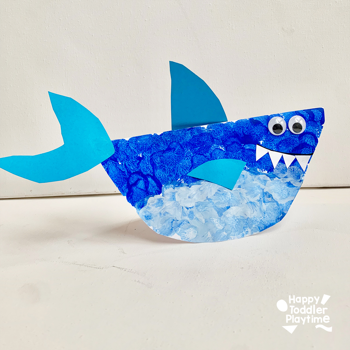 Rocking Shark Craft for Preschoolers - Happy Toddler Playtime