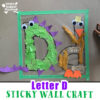 Letter D Sticky Wall Craft - Happy Toddler Playtime