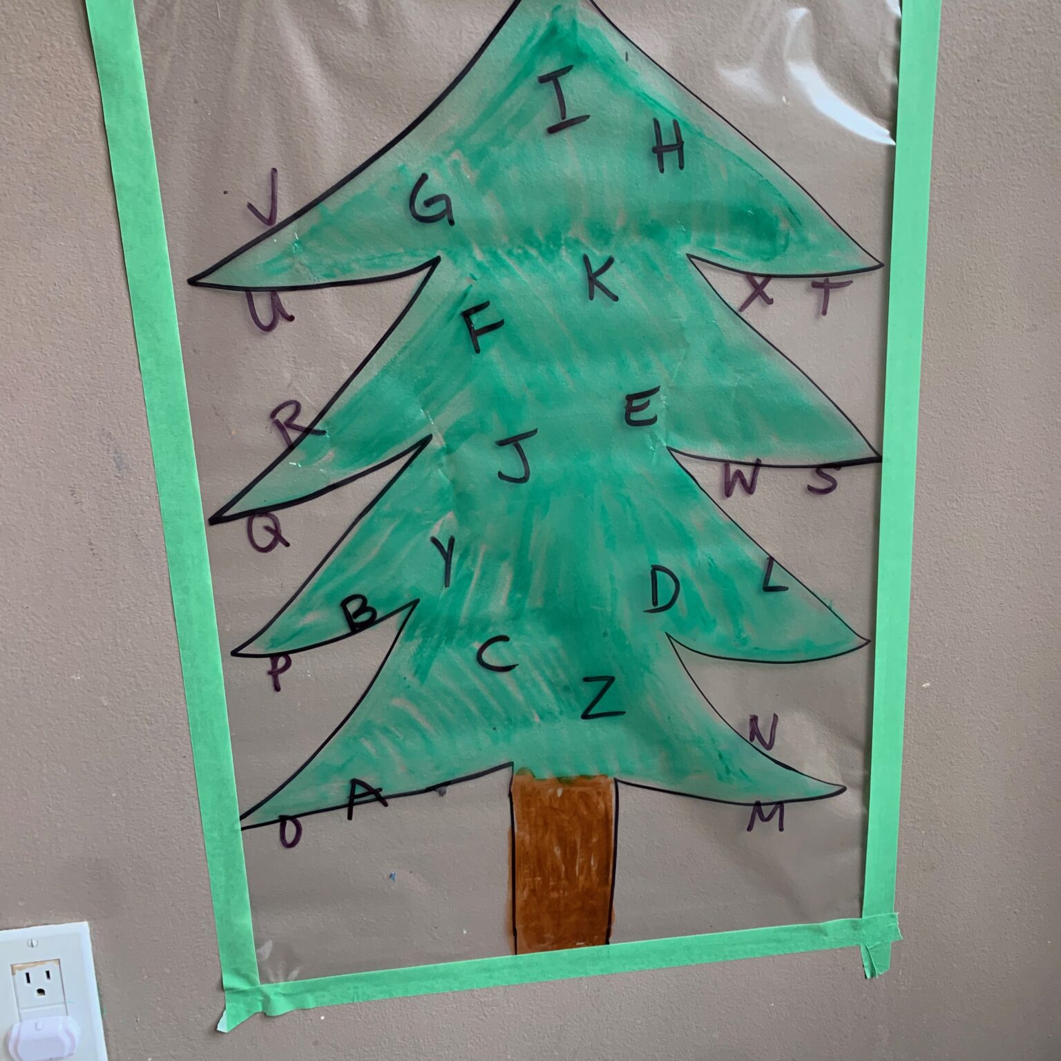 The Best Christmas Tree Sticky Wall - Happy Toddler Playtime