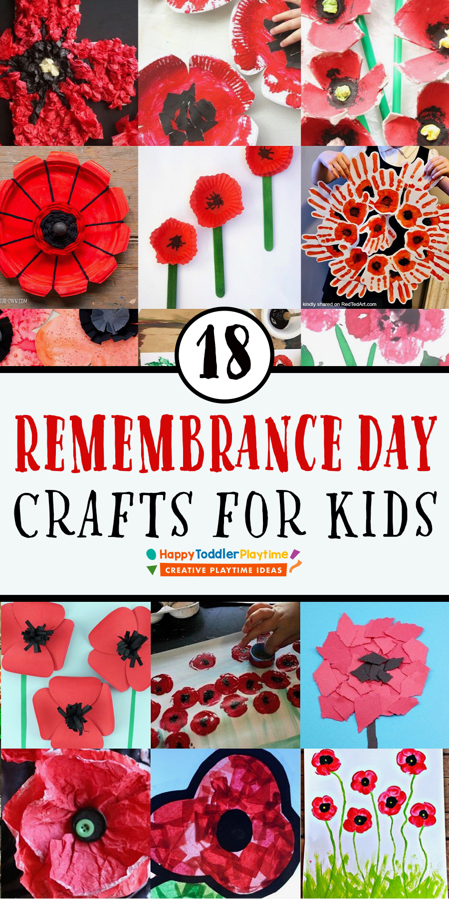 18 Easy Remembrance Day Poppy Crafts - Happy Toddler Playtime